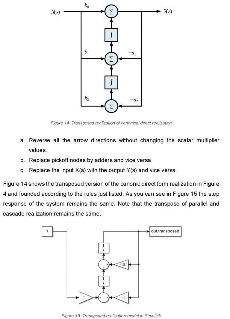 Solution – System realization – Physical System Modelling Using MATLAB