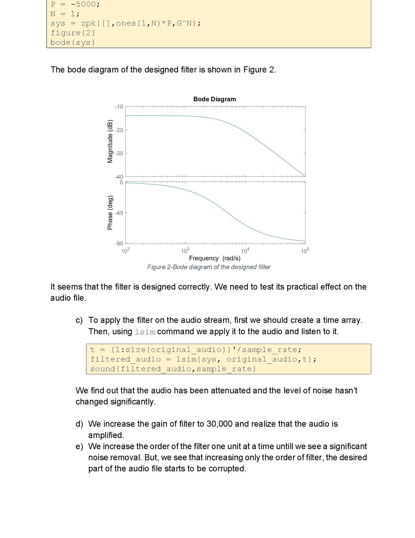 Solution Filtering Voice Signal Physical System Modelling Using Matlab