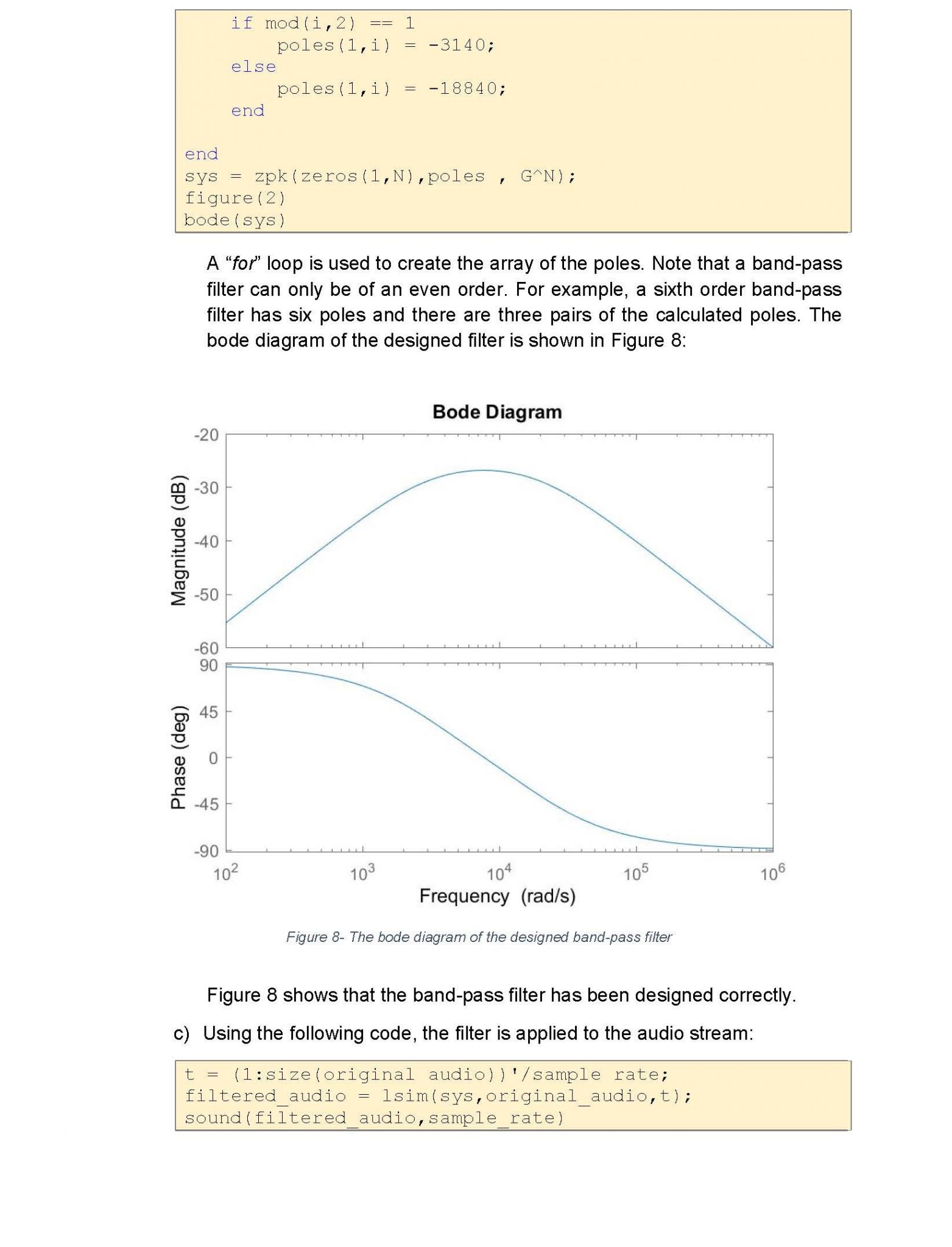 Solution – Filtering voice signal – Physical System Modelling Using MATLAB
