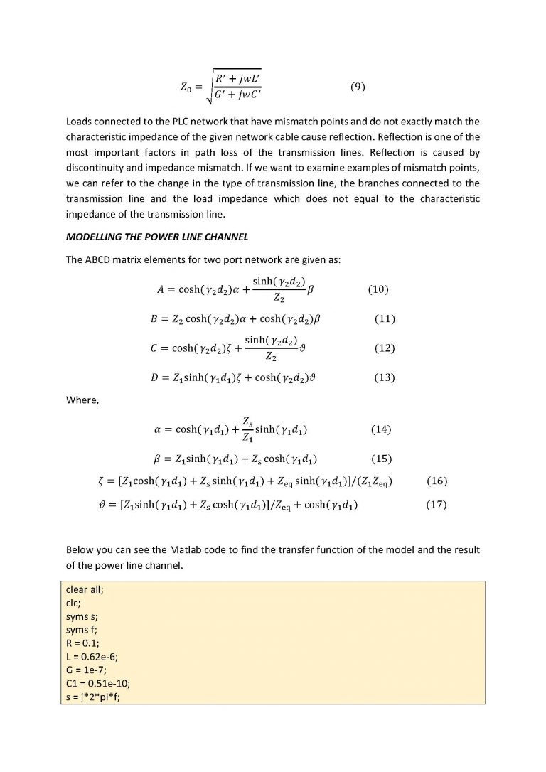 Solution – Modelling a communication cable – Physical System Modelling Using MATLAB