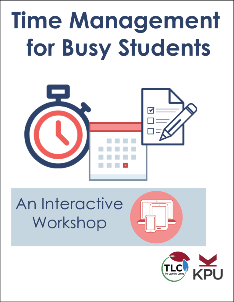 Time Management for Busy Students – Open Textbook