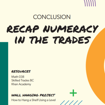 Conclusion – Recap on Numeracy in the Trades – Trade Skills for Success ...