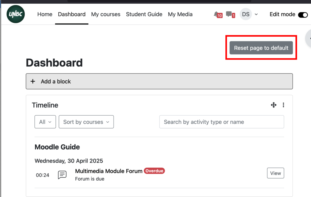 Dashboard – A Student Guide to Learning With Technology @UNBC