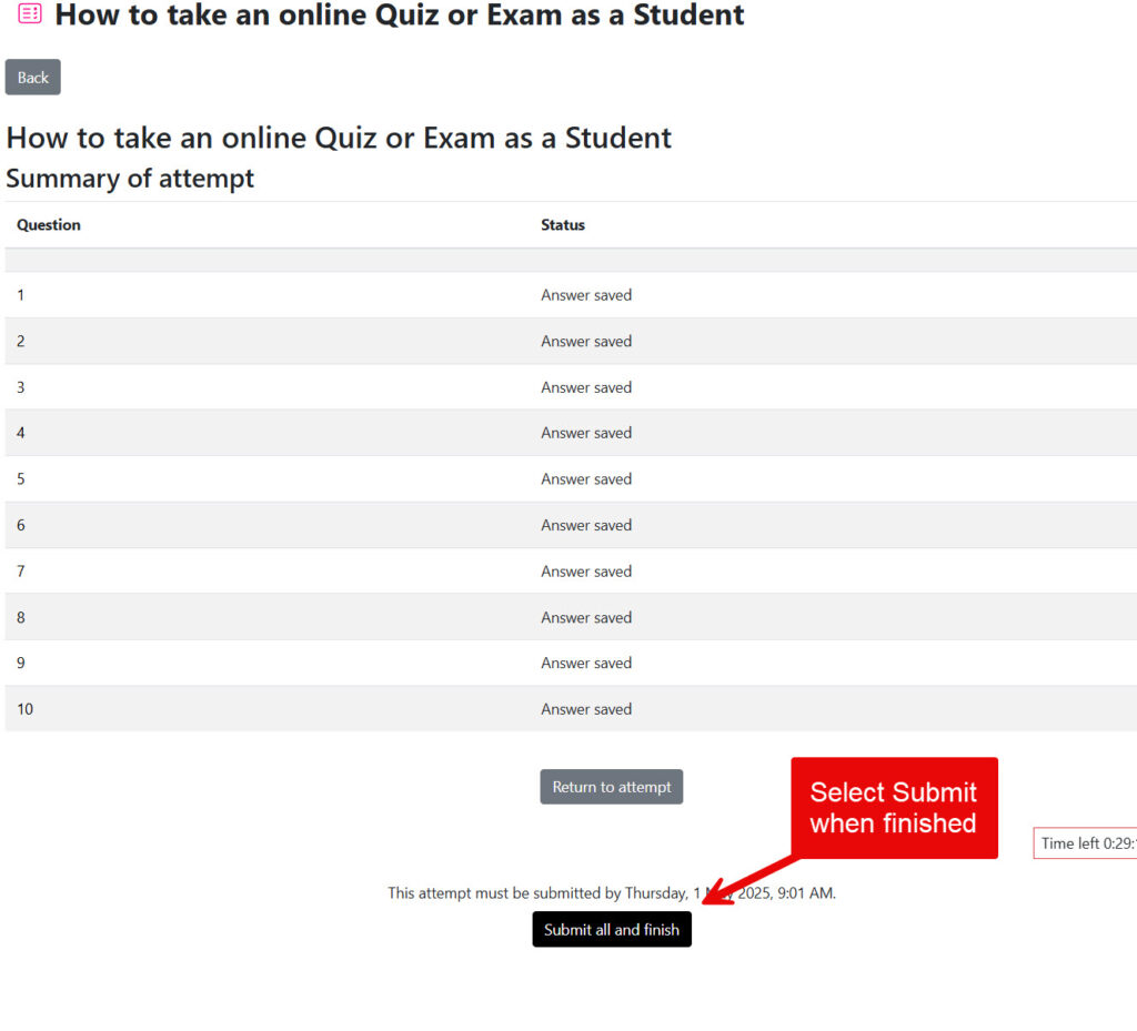 How to Take a Quiz or Exam on Moodle – A Student Guide to Learning With ...